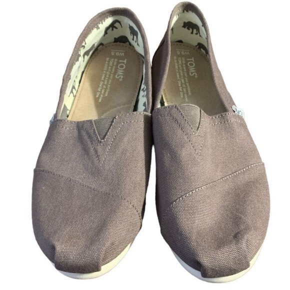 Toms | Shoes | Toms Brown Flat Slip On Shoes Size 95w | Poshmark
